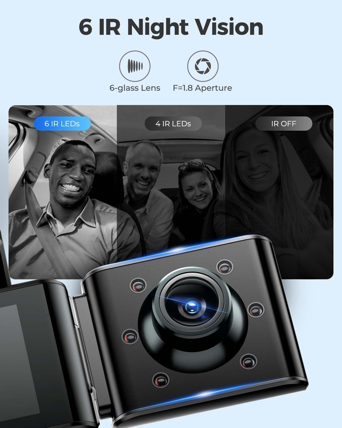 AZDOME M550 Pro 5G WiFi 3 Channel 4K Dash Cam for Car Dash Camera Fron